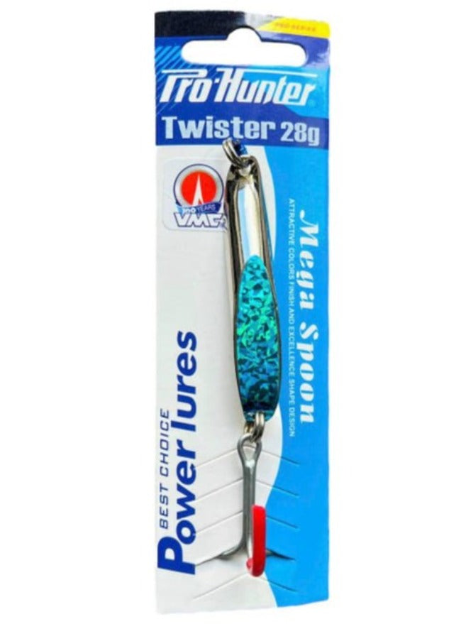 Mega Lure Twister 28g - Silver/Blue Pro Hunter