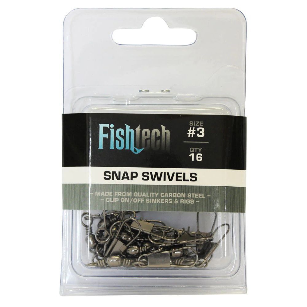 Fishtech Snap Swivels #3 (16 per pack) | TECH SUPPLY SHED