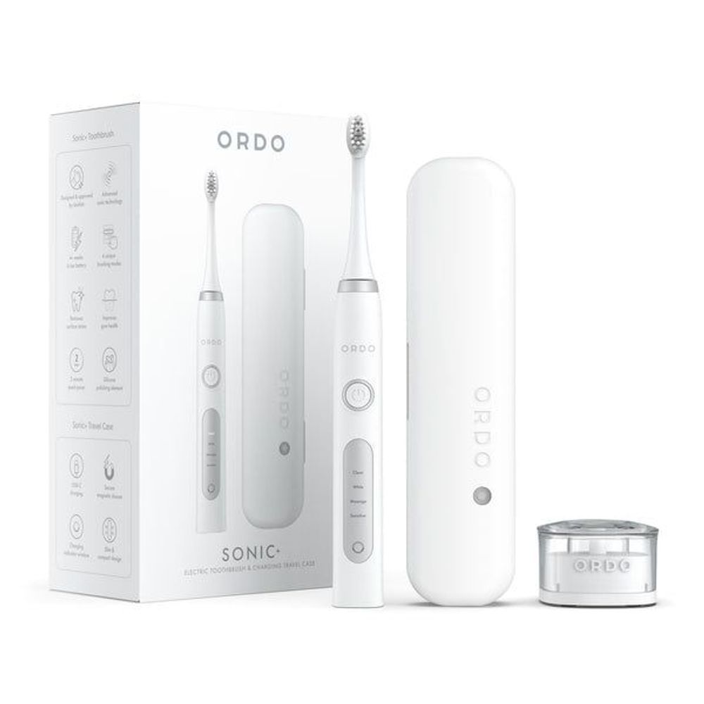 Ordo Sonic+ Electric Toothbrush & Charging Travel Case Bundle (White ...