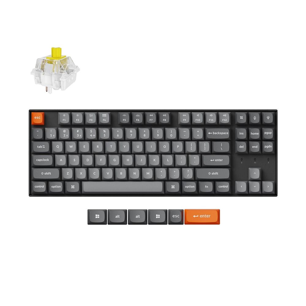 Keychron K8 Max QMK Wireless Mechanical Keyboard (Super Banana Switch ...