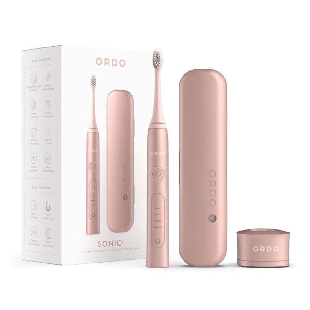 Ordo Sonic+ Electric Toothbrush & Charging Travel Case Bundle (Rose ...