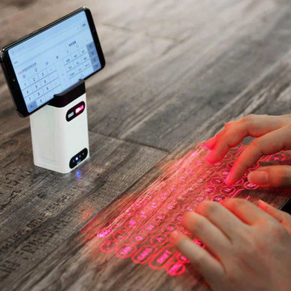 Virtual Laser Keyboard Bluetooth Wireless Projector Phone Keyboard for ...