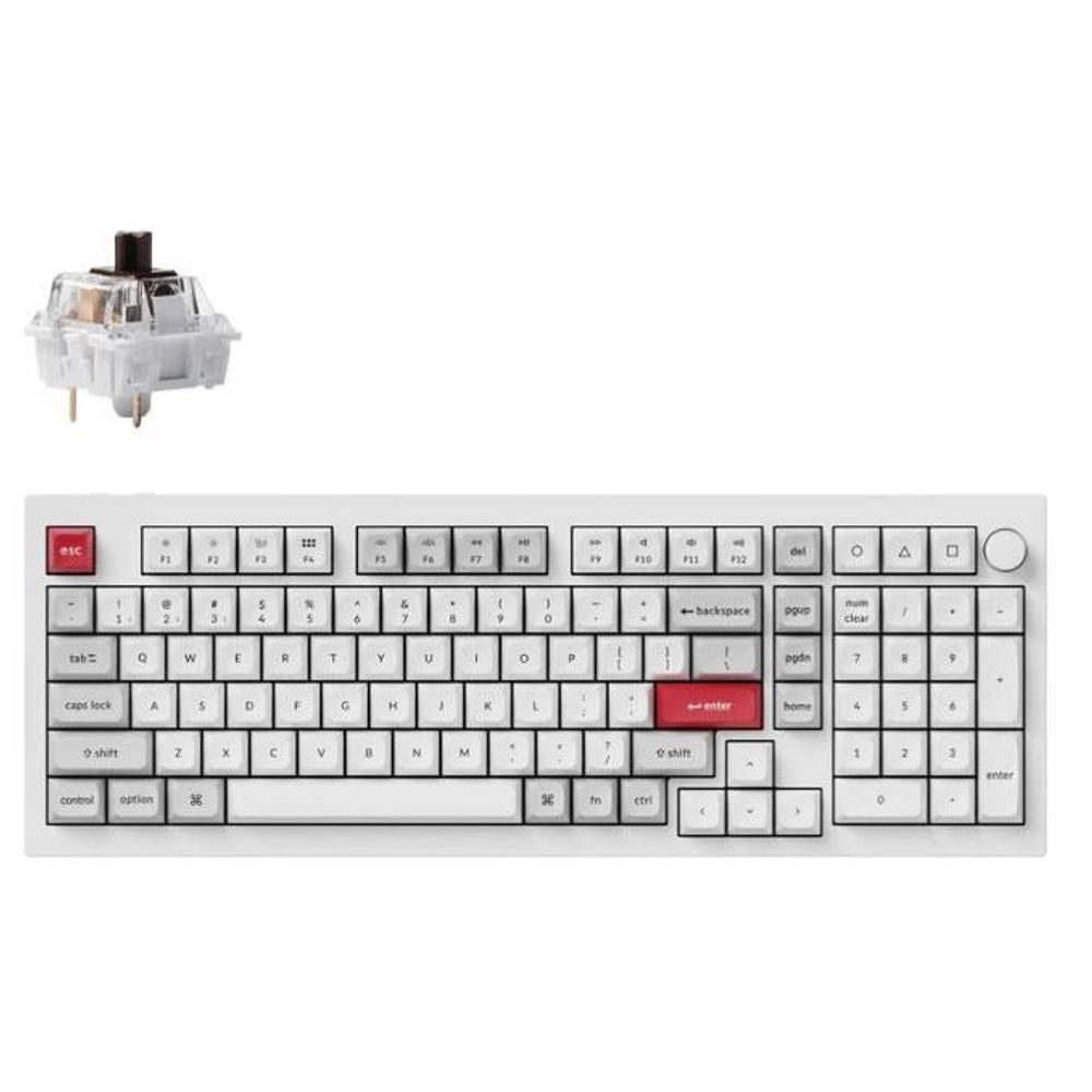KEYC-Q5P-P3 - Keychron Q5P-P3, 96% Layout, Brown Switch, RGB Backlight, White, Hot Swap ...