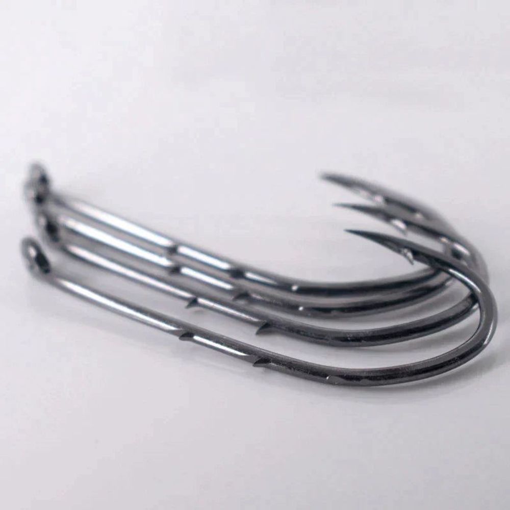 50pcs Double-backed 5/0 High Carbon Fishing Hooks