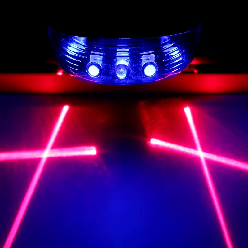 High-Visibility Bicycle LED Tail Light with Dual Laser and Waterproof