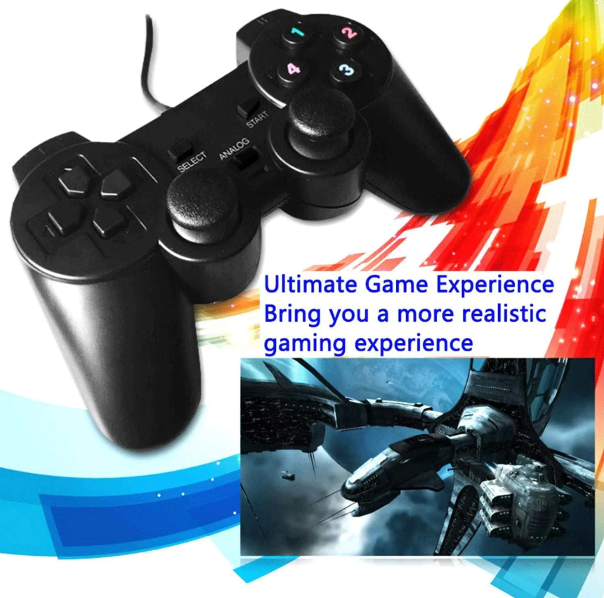 USB Wired Gaming Controller for PC & Laptop – Windows Gamepad