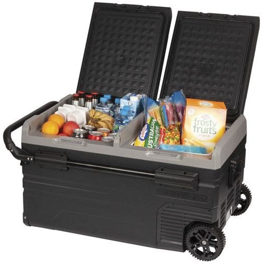 GH2036 - 75L Brass Monkey Portable Low Profile Dual Zone Fridge/Freezer ...