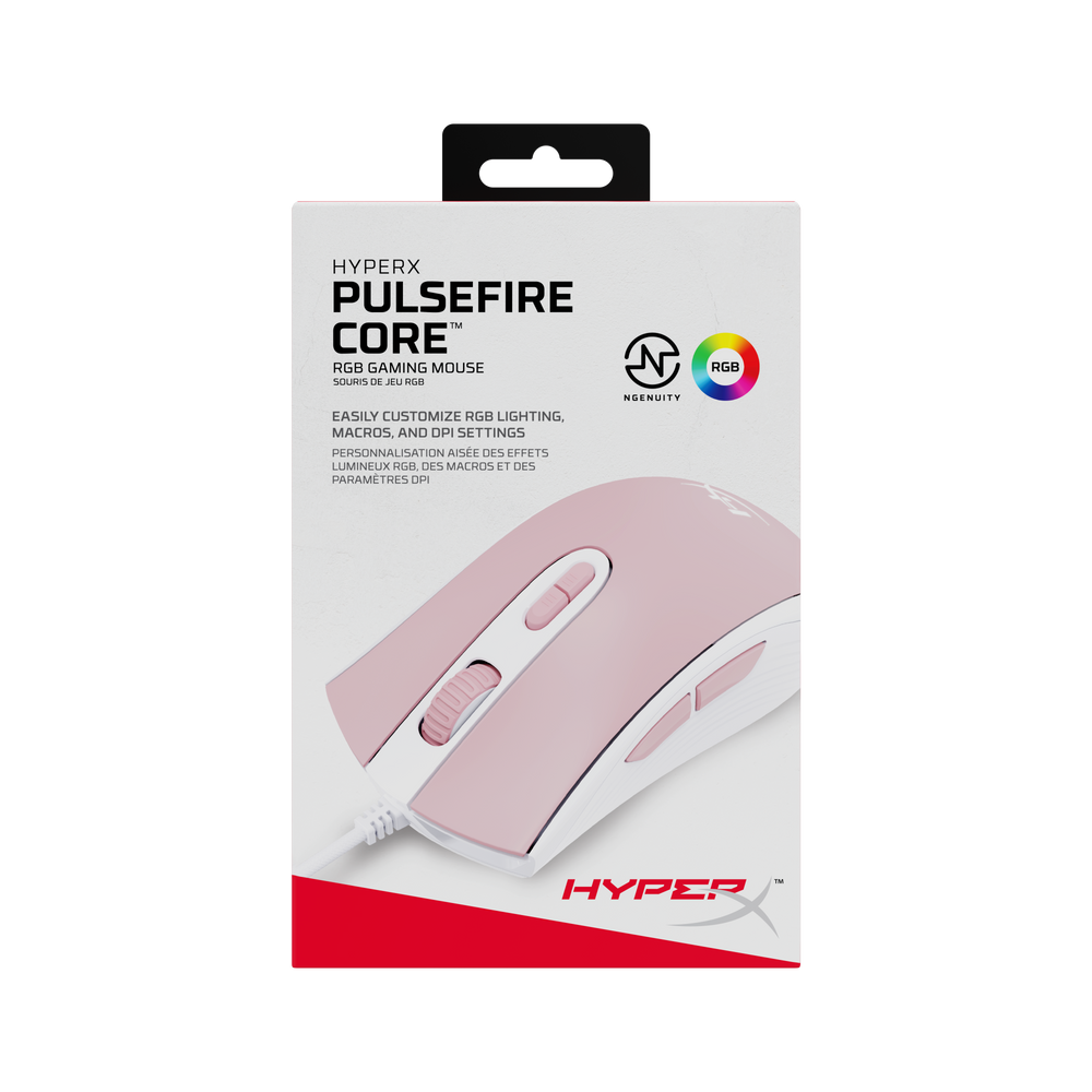 Hyperx Pulsefire Core RGB Gaming Mouse (Pink/White) | Tech Supply Shed